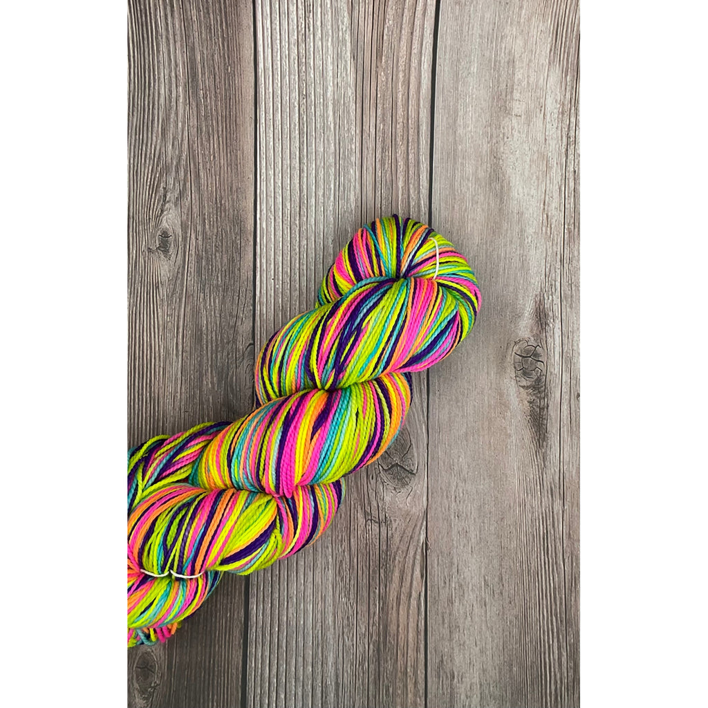 Neon Rainbow - Stripe – Lazy Bee Yarn